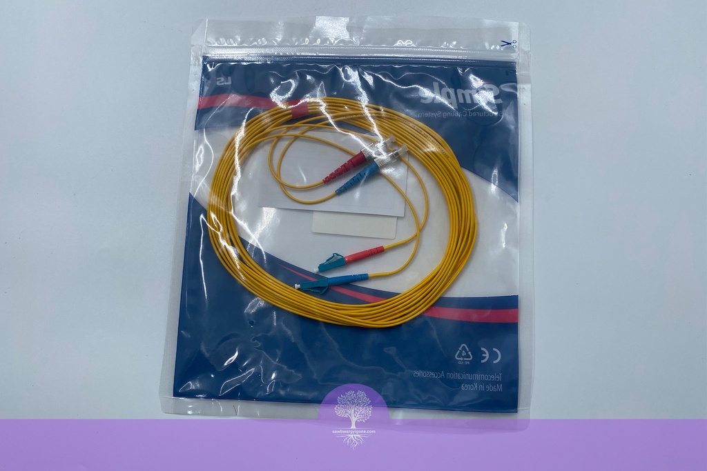 LC-FC-5M (YL), LS Simple Fiber Optic Patch Cord, Single Mode, Duplex ...